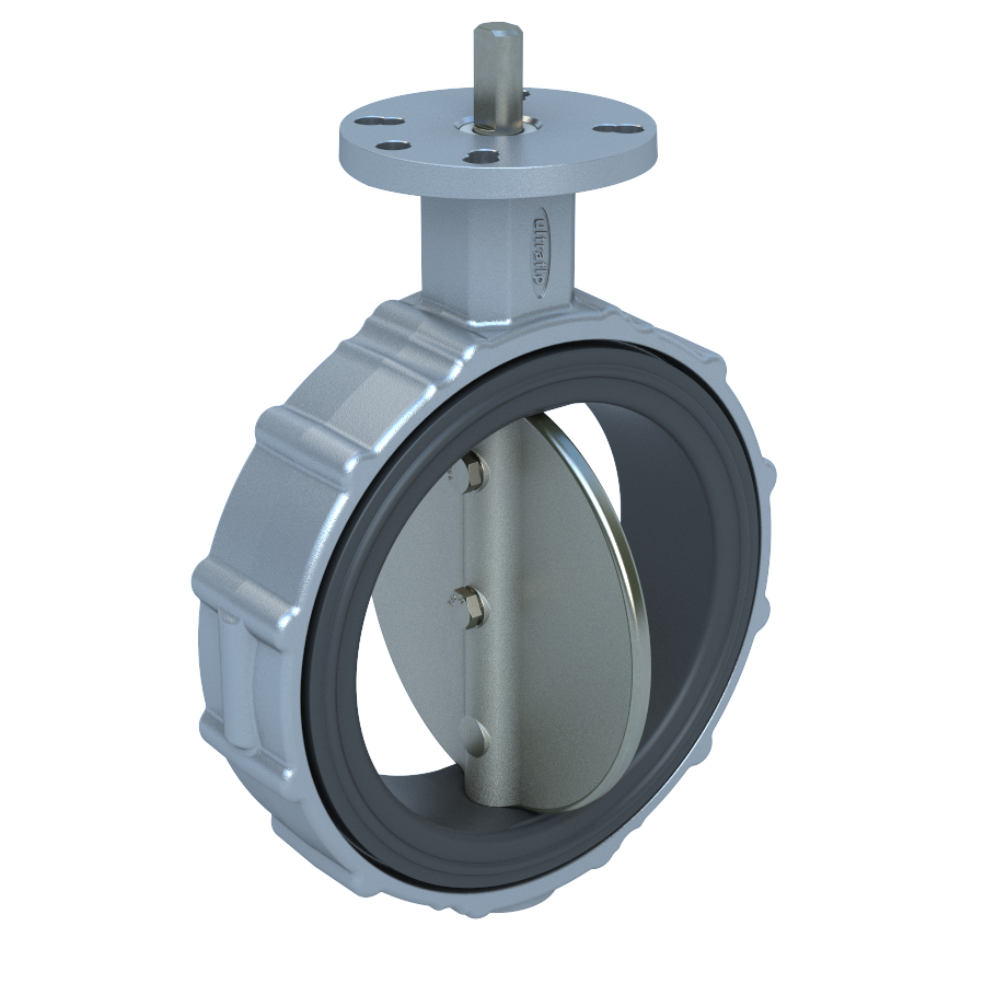 Butterfly Valve - Bare Stem: 400 (Sch 40 Design) Aluminum (ASTM A413) 4 ...